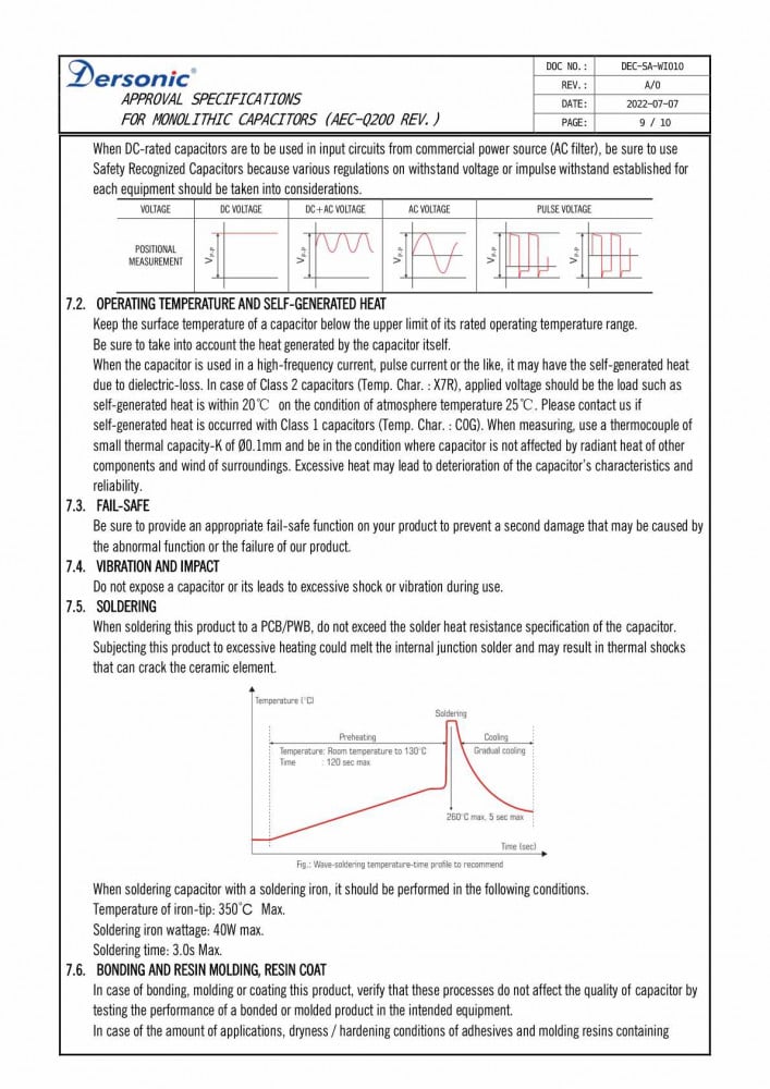 Dersonic approval specification page 9