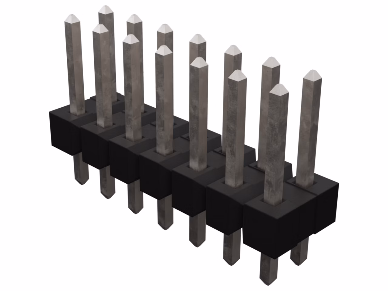 C-Grid Header, 2.54mm Pitch, Through Hole, Dual Row, Vertical, 14 Circuits, 2.54µm Tin (Sn) Plating, Tray Packaging, Lead-Free for sale