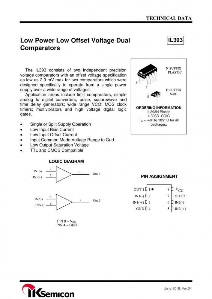 IL393DT datasheet page 1