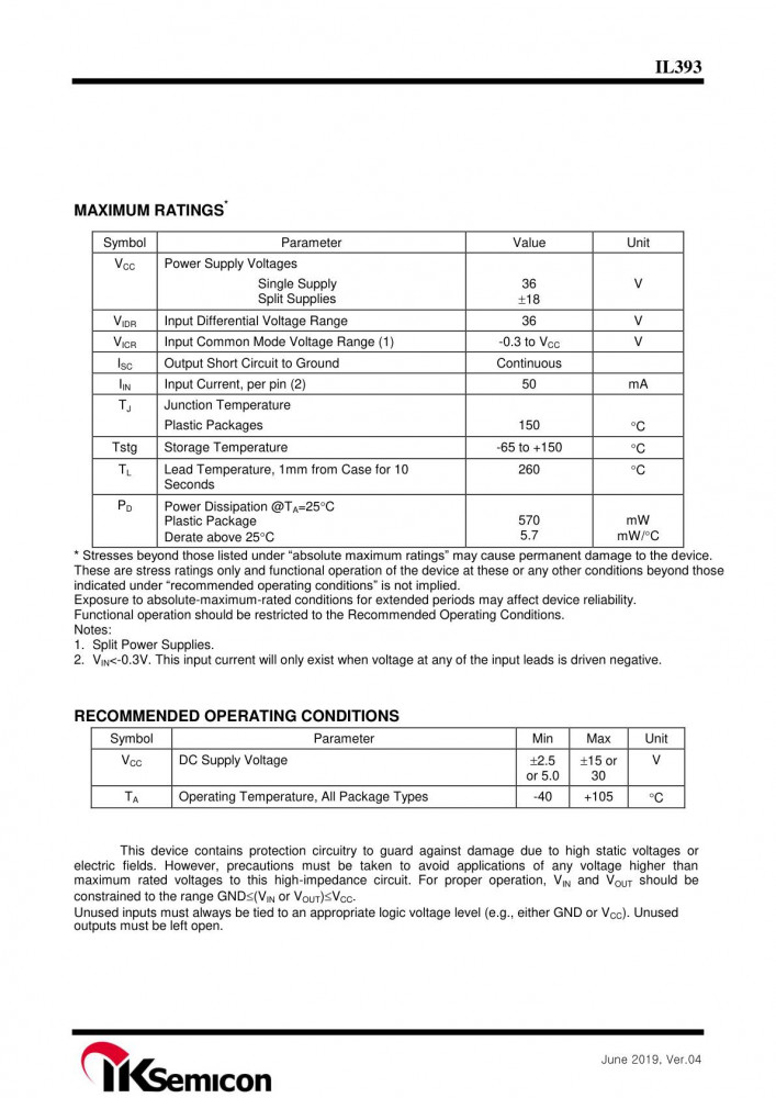 IL393DT datasheet page 2