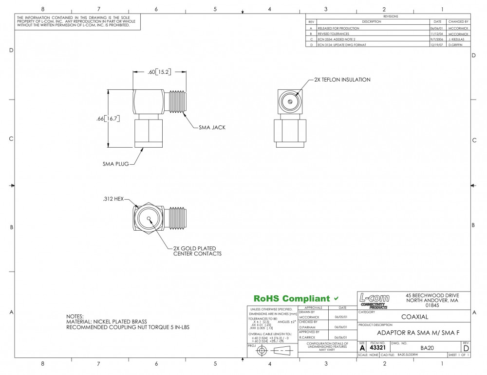 L-com BA20 technical document preview