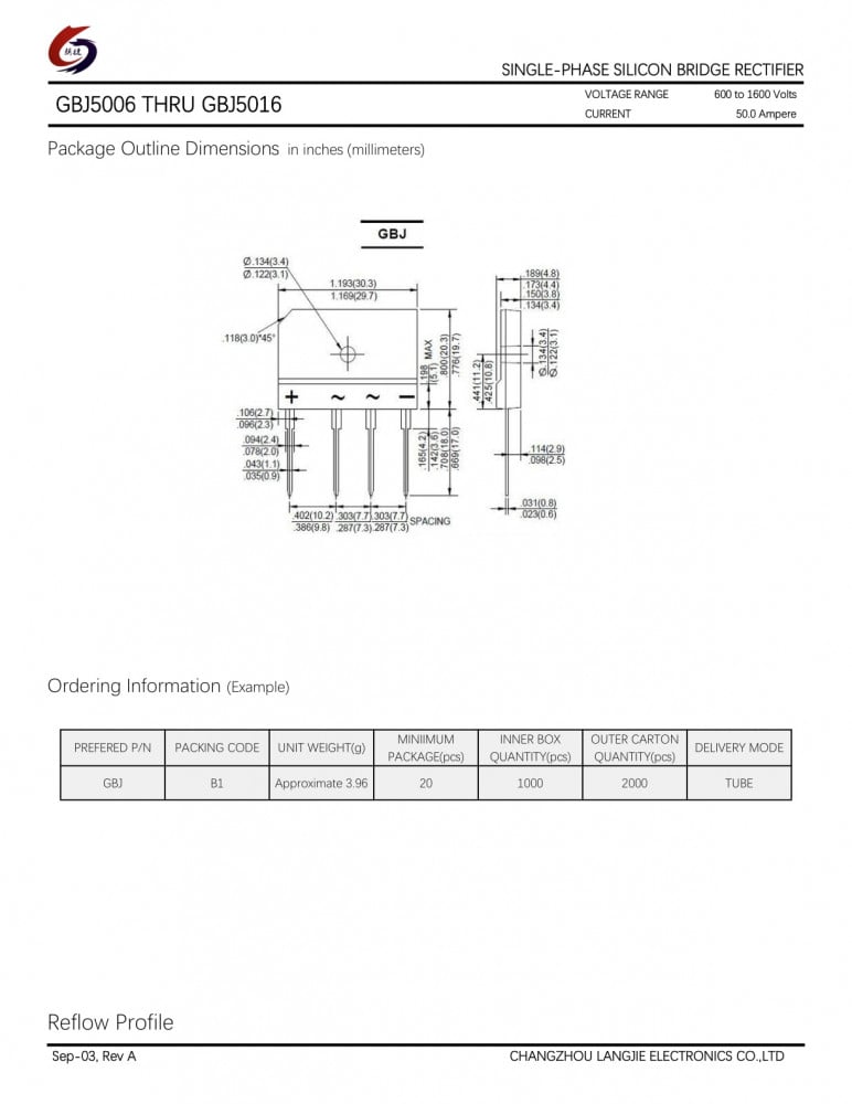 GBJ5010 datasheet page 3