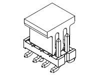 Milli-Grid Header, Vertical, Surface Mount, 20 Circuits, 2.54µm Tin (Sn) Plating, Mating Pin Length 3.20mm, with Cap and Pegs, Tape and Reel, Lead-Free
