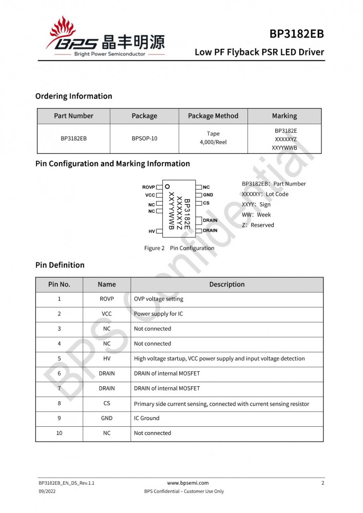 BP3182EB technical document page 2