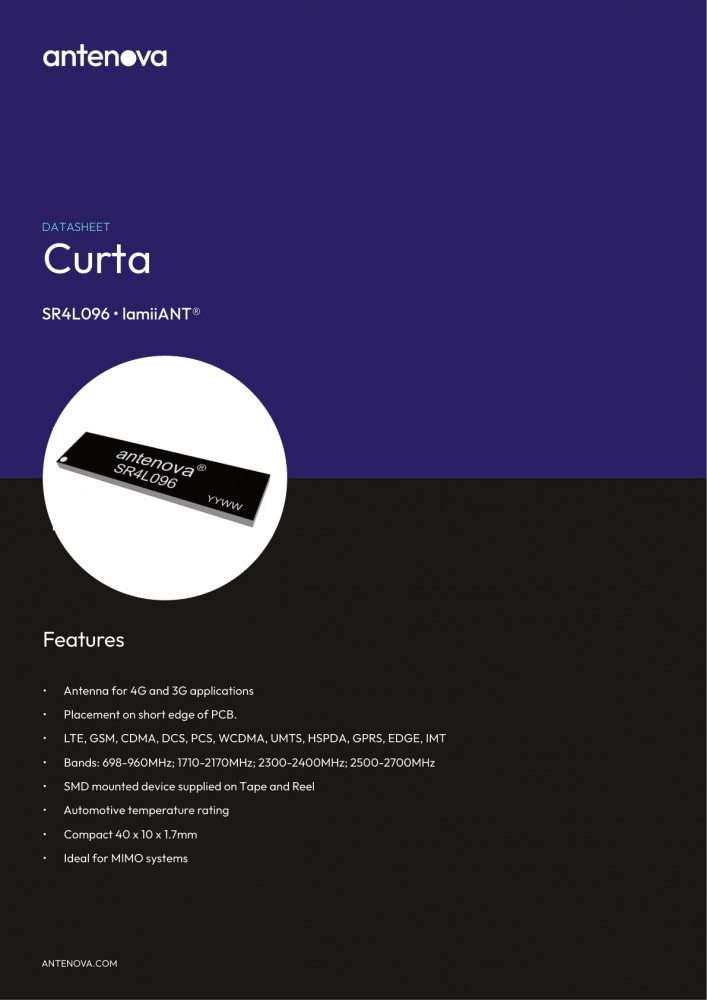 Curta SR4L096 datasheet page 1