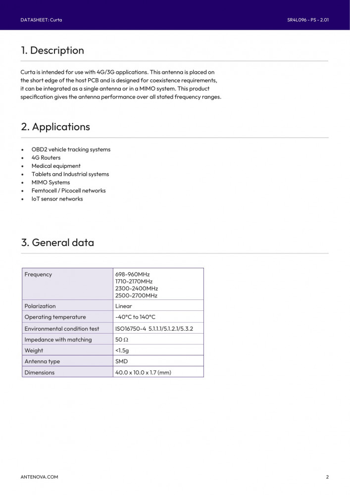 Curta SR4L096 datasheet page 2