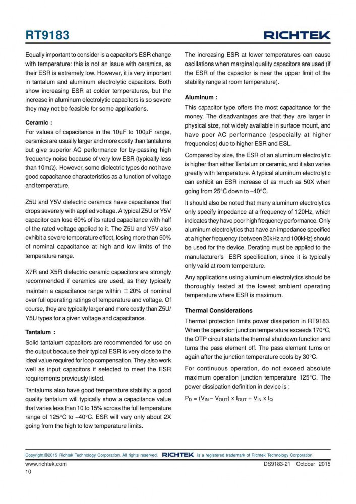 RT9183 datasheet page 10