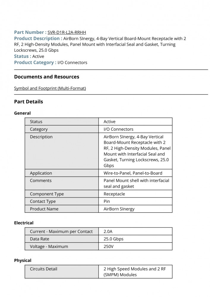 SVR-D1R-L2A-RRHH technical document image, page 1