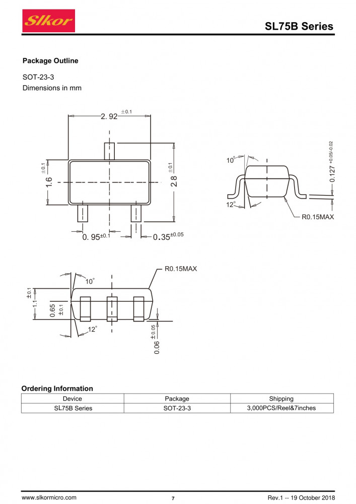 SL75B datasheet page 7