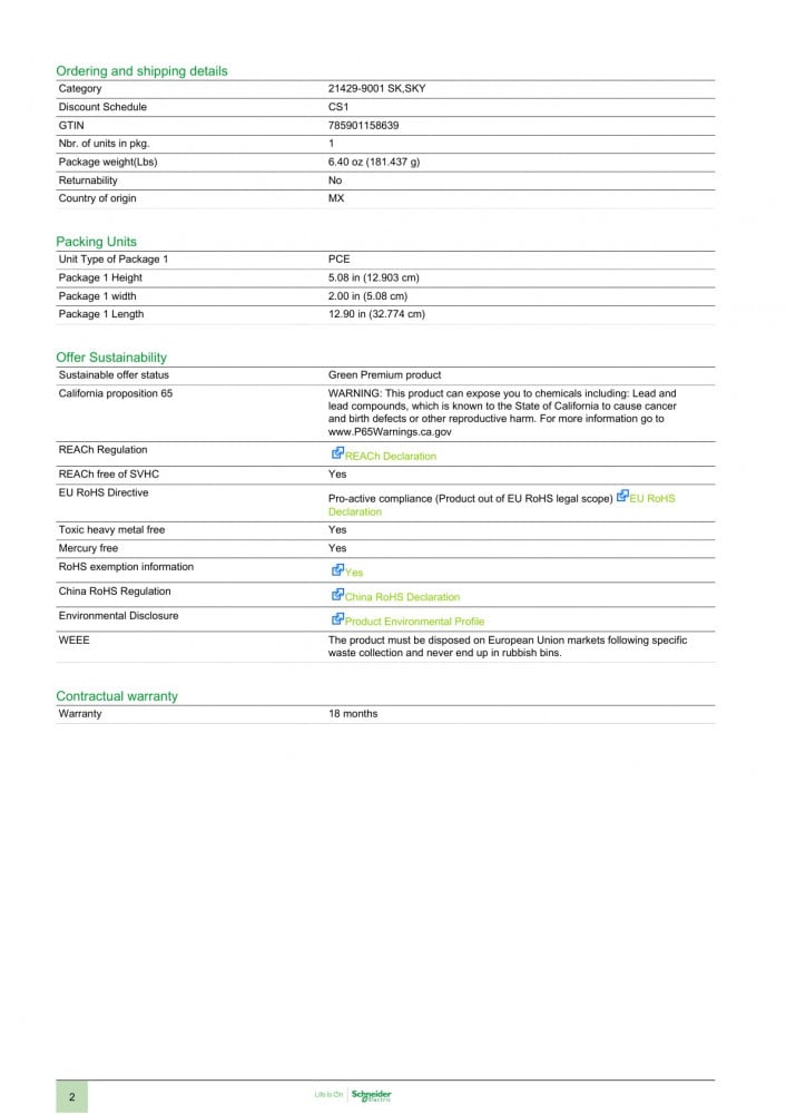 9001SK1L35L technical document page 2
