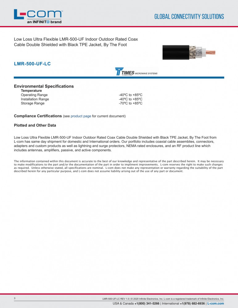 LMR-500-UF-LC technical document page 3