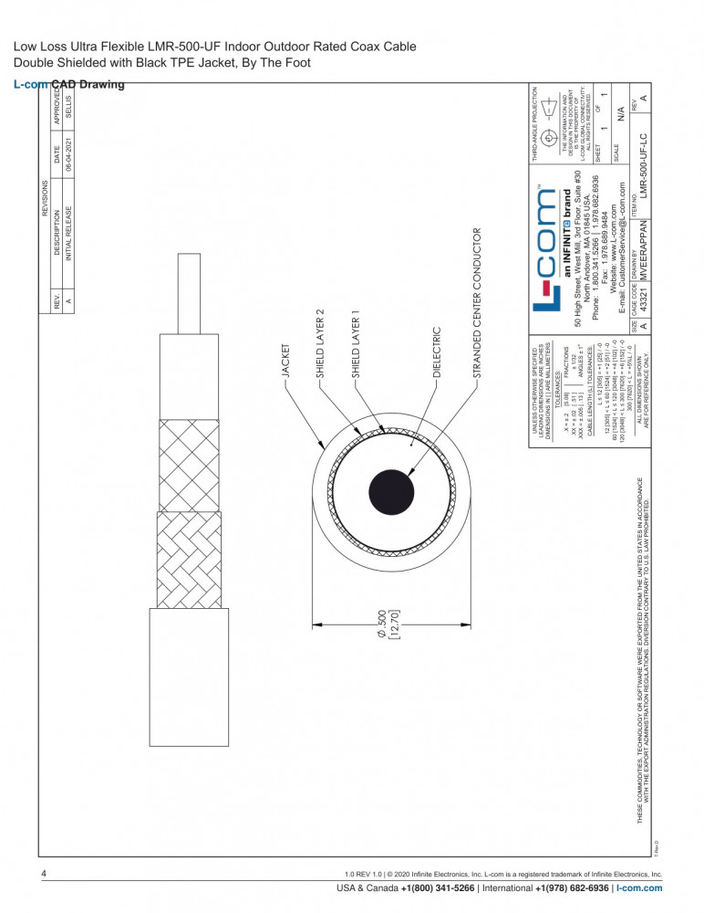 LMR-500-UF-LC technical document page 4