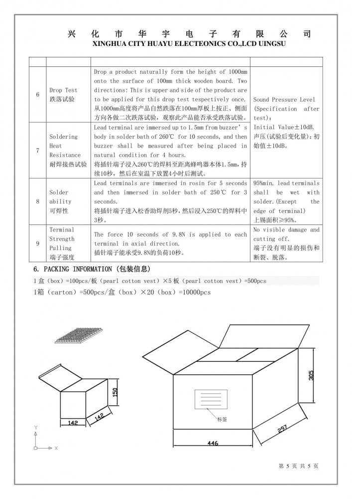 HYR-1440A-75NL specification page 5