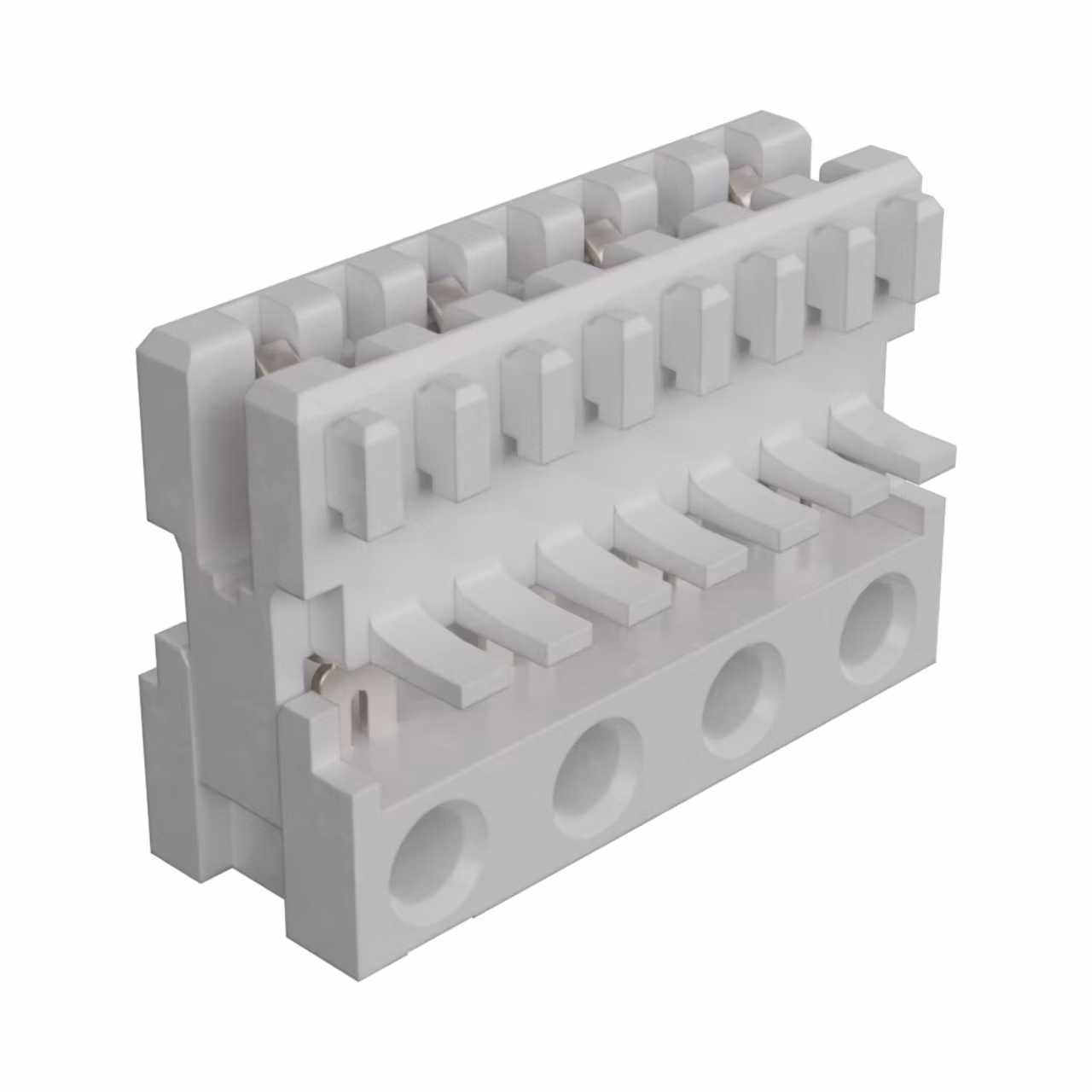 5.00mm R-Power RAST Female Connector, 6.0A, Tin (Sn) Plated, 4 Circuits, UL94-V0, Fully Coded, Open End Walls for sale