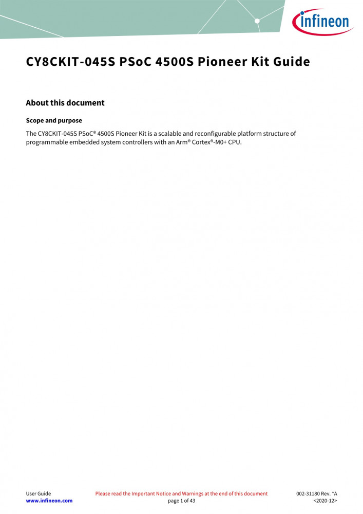 CY8CKIT-045S guide page 1