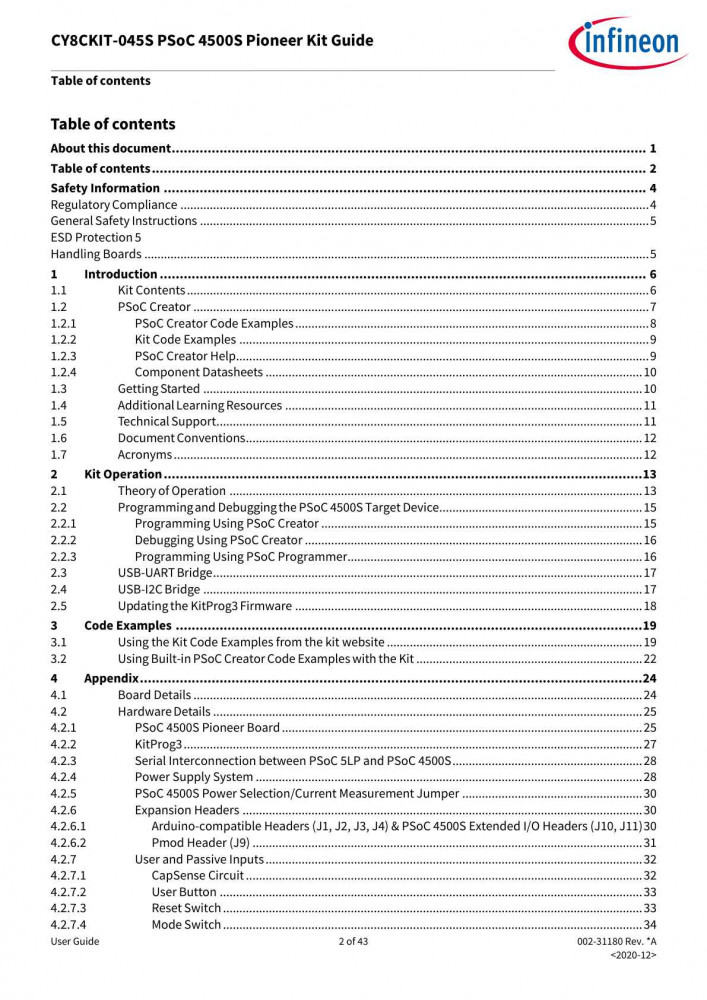 CY8CKIT-045S guide page 2