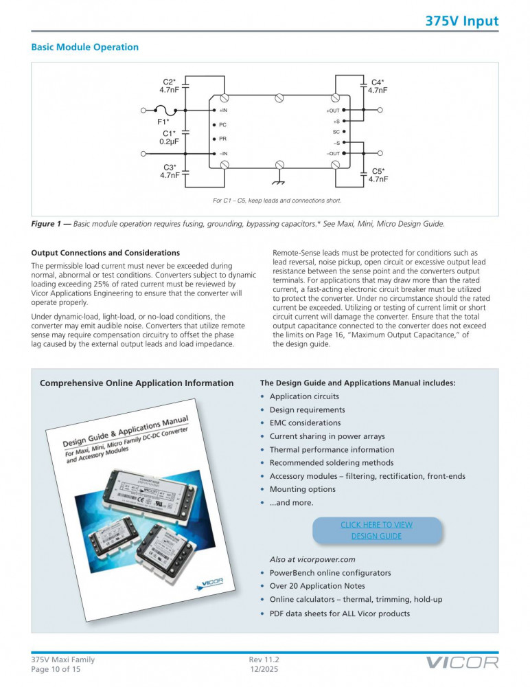 VICOR converter datasheet preview, page 10
