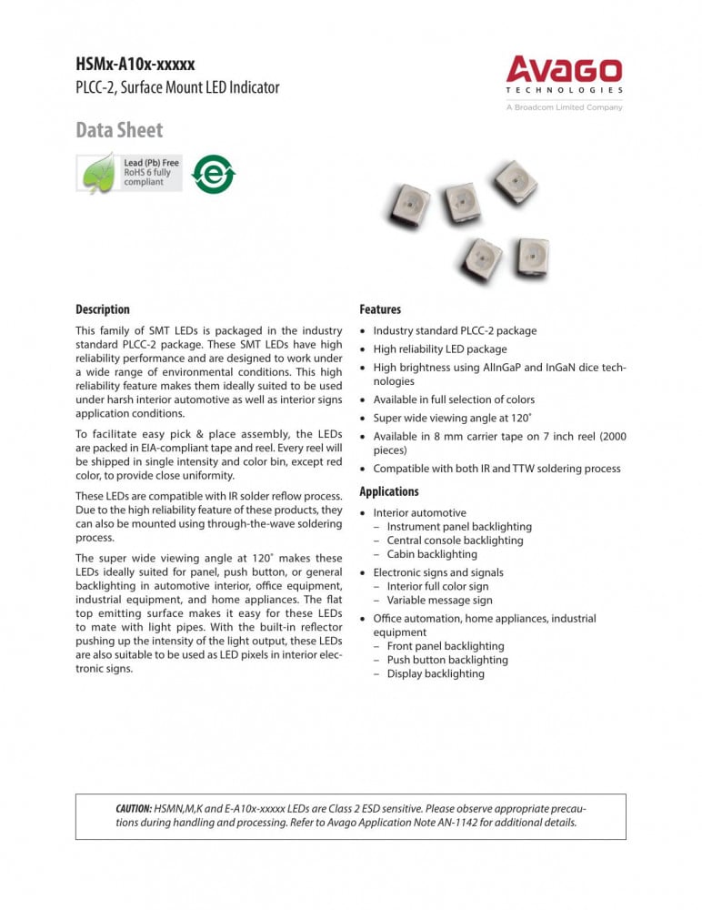 HSMM-A100-S00J1 datasheet page 1