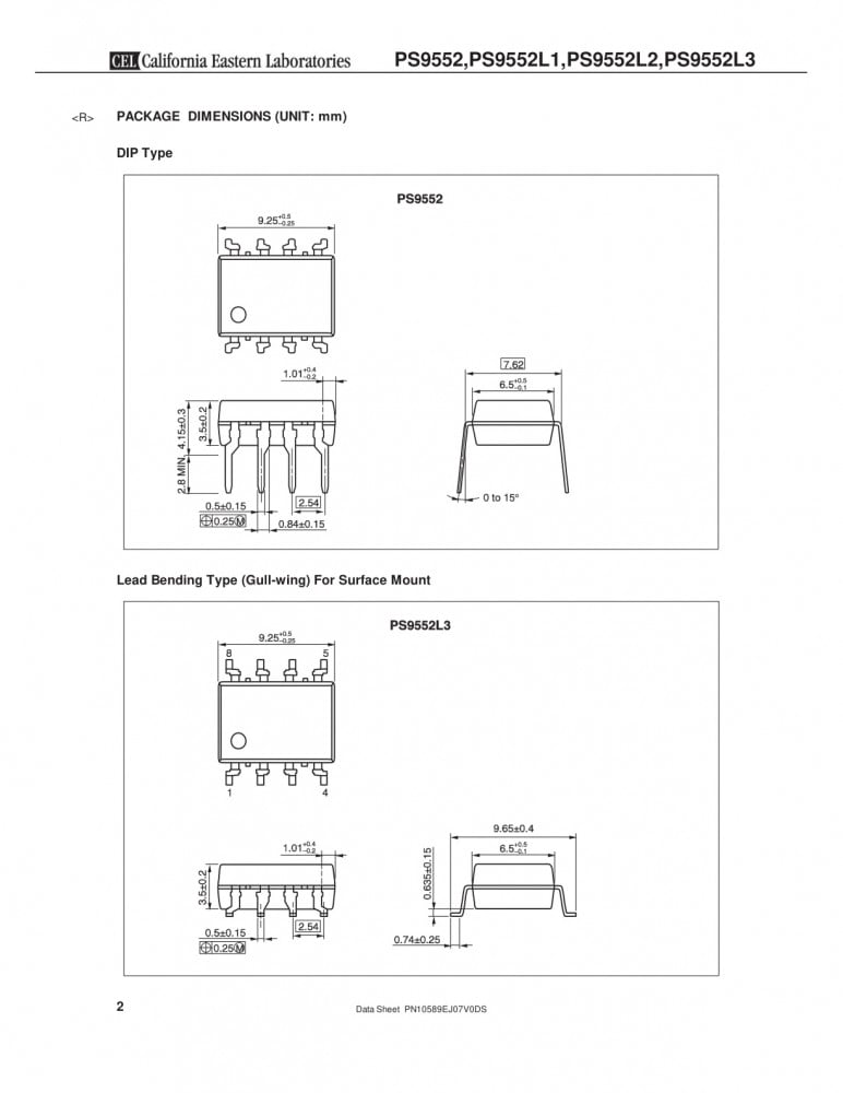 PS9552L3-AX datasheet page 2