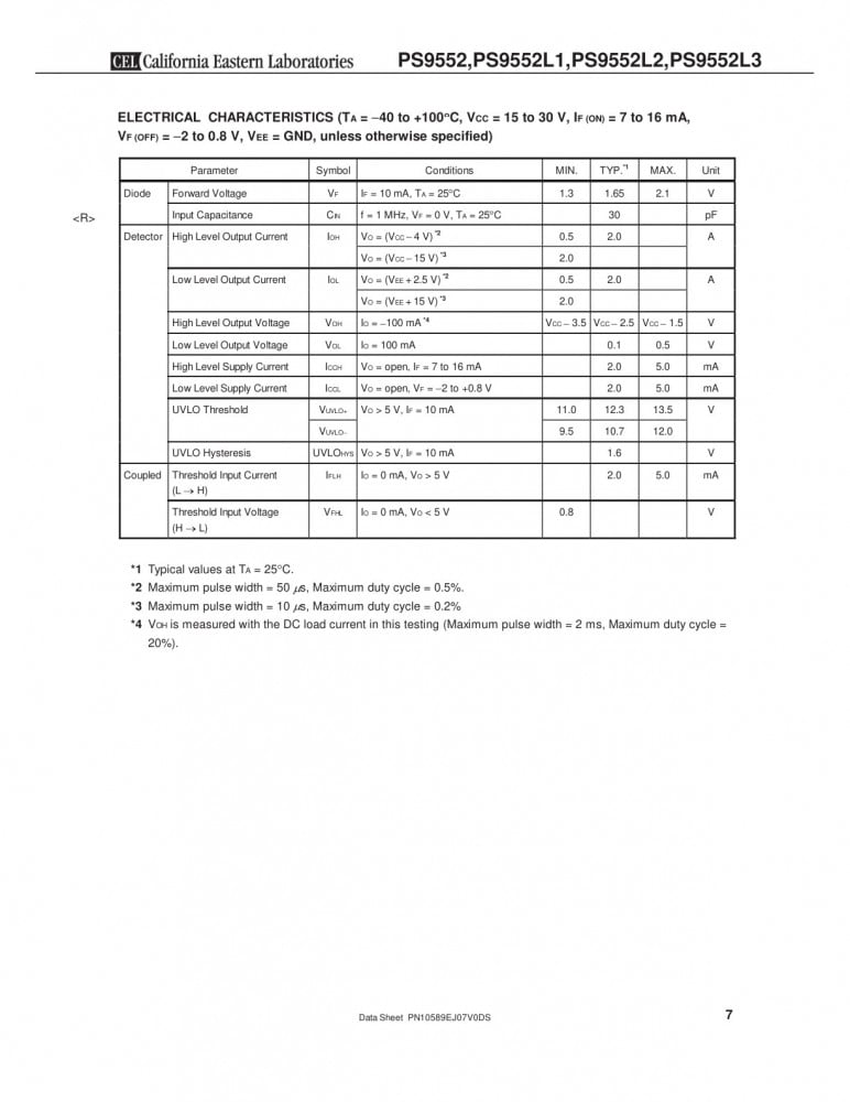 PS9552L3-AX datasheet page 7