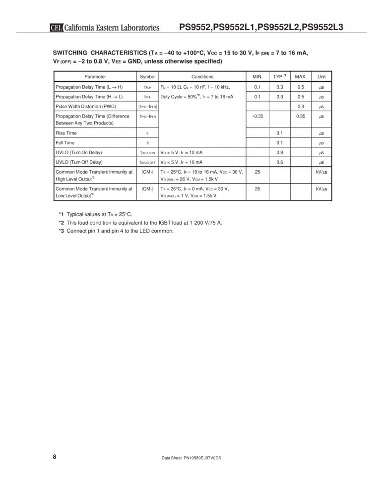 PS9552L3-AX datasheet page 8