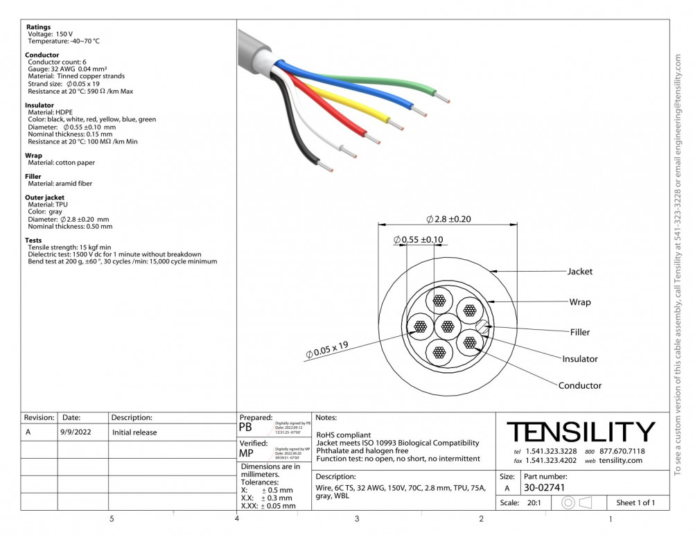 Tensility International 30-02741 product drawing preview