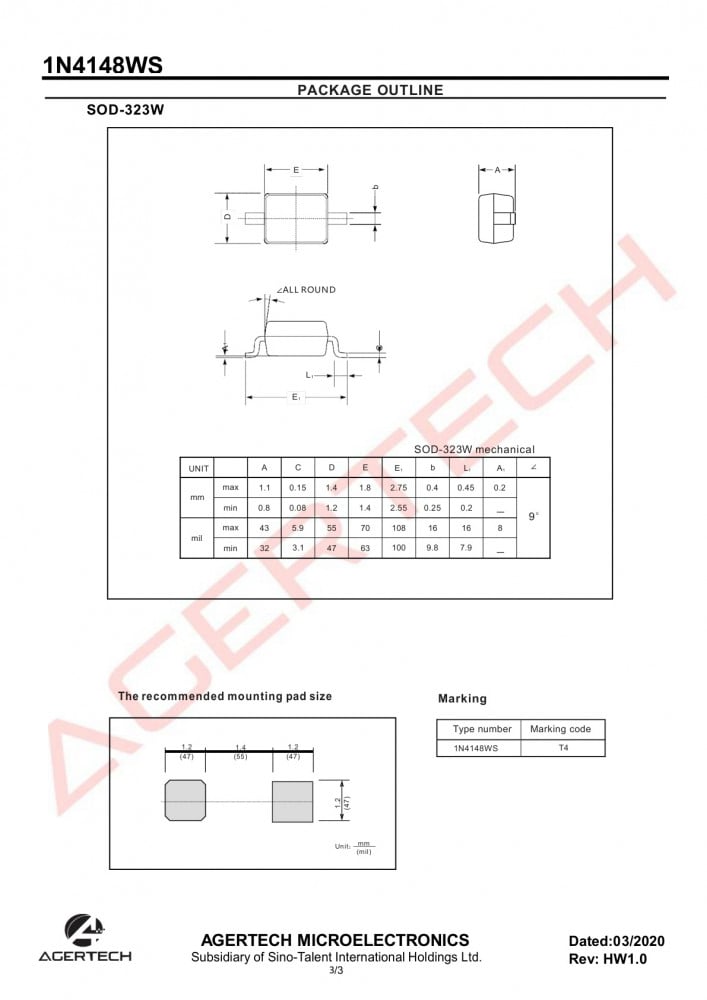 1N4148WS datasheet page 3