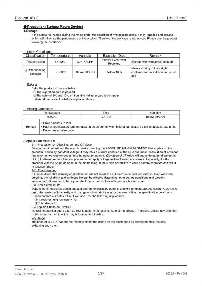 CSL1901UW1 technical document page 7