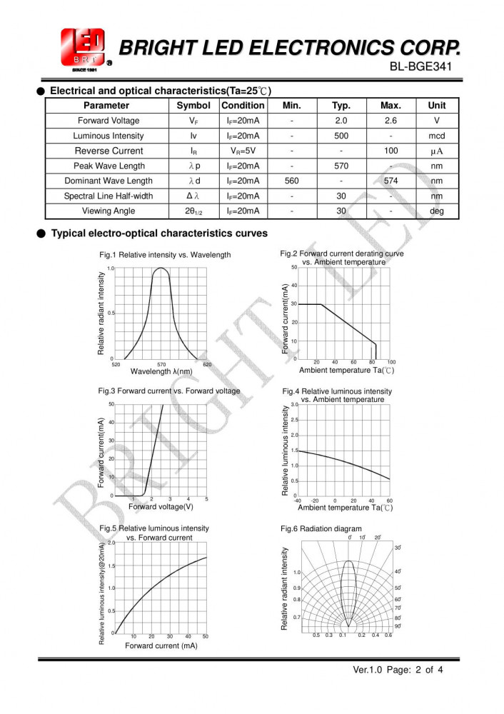 BL-BGE341 technical document page 2
