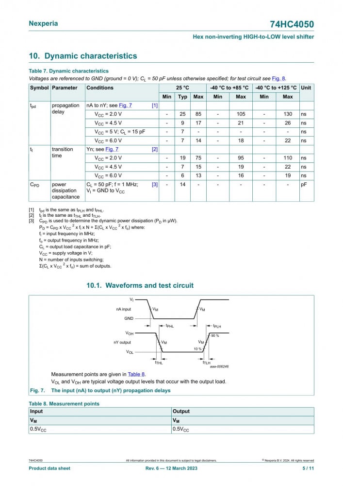 74HC4050PW datasheet page 5