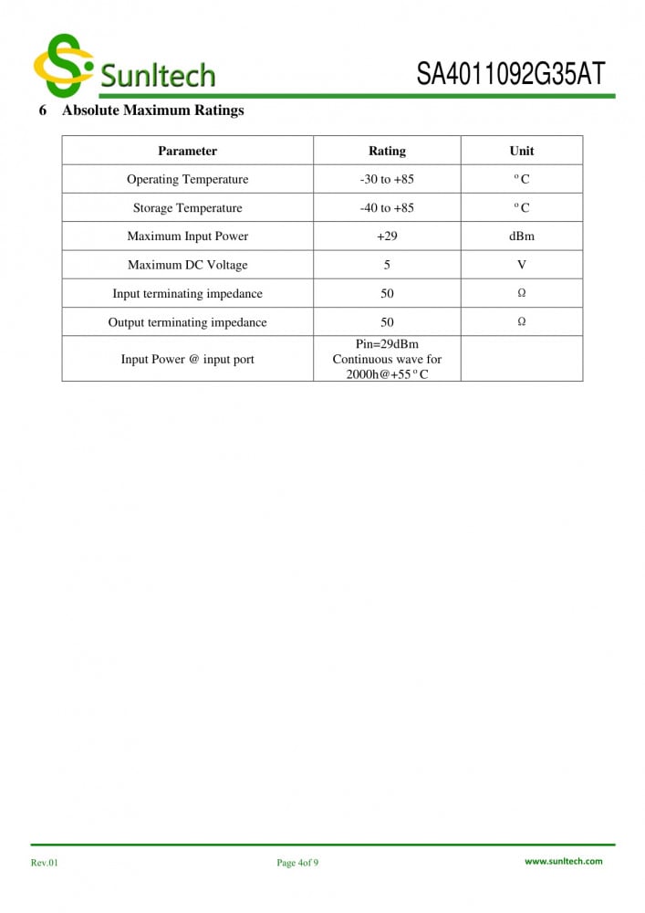SA4011092G35AT datasheet page 4
