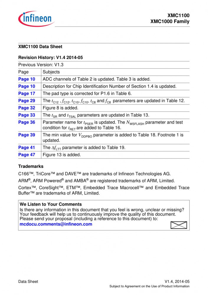 XMC1100 datasheet page 4