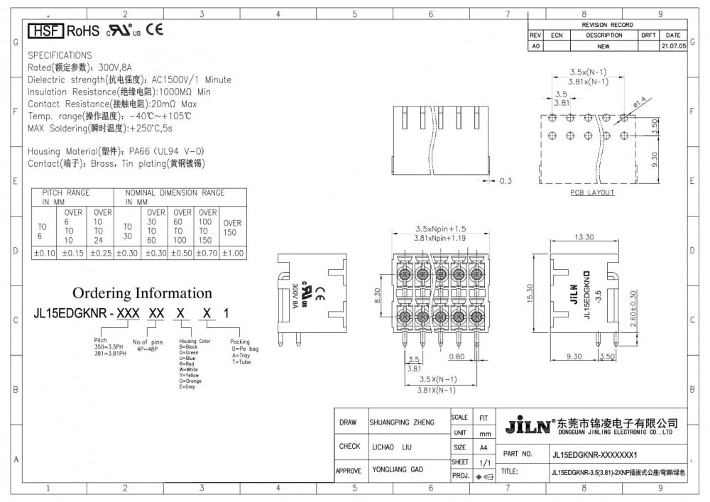 JL15EDGKNR-38110G01 technical document page