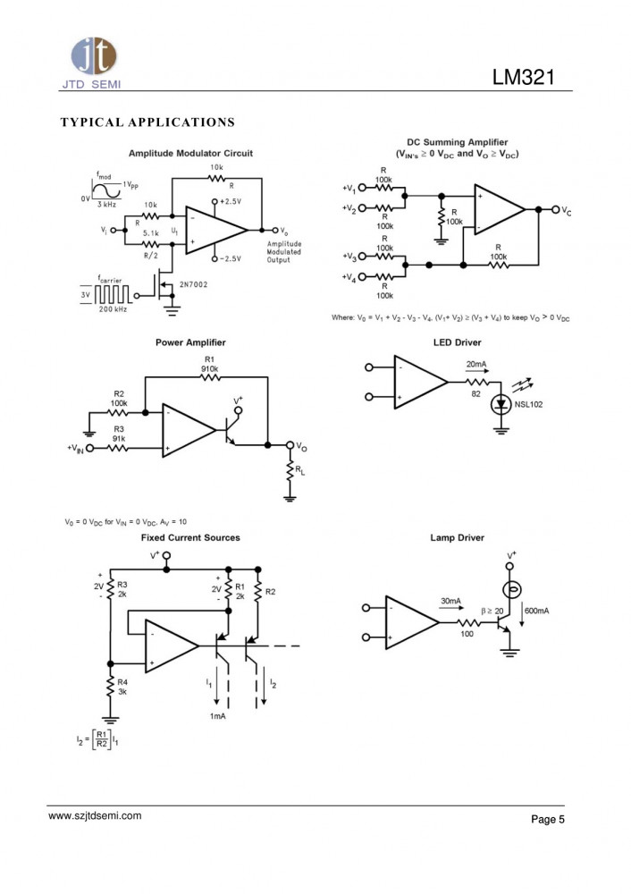 JTDLM321 datasheet page 5