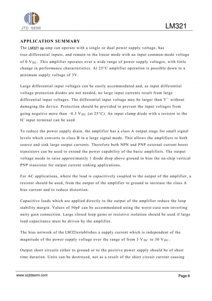 JTDLM321 datasheet page 6