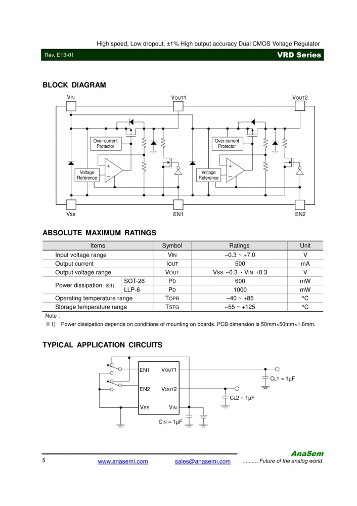 AnaSem VRD datasheet page 6