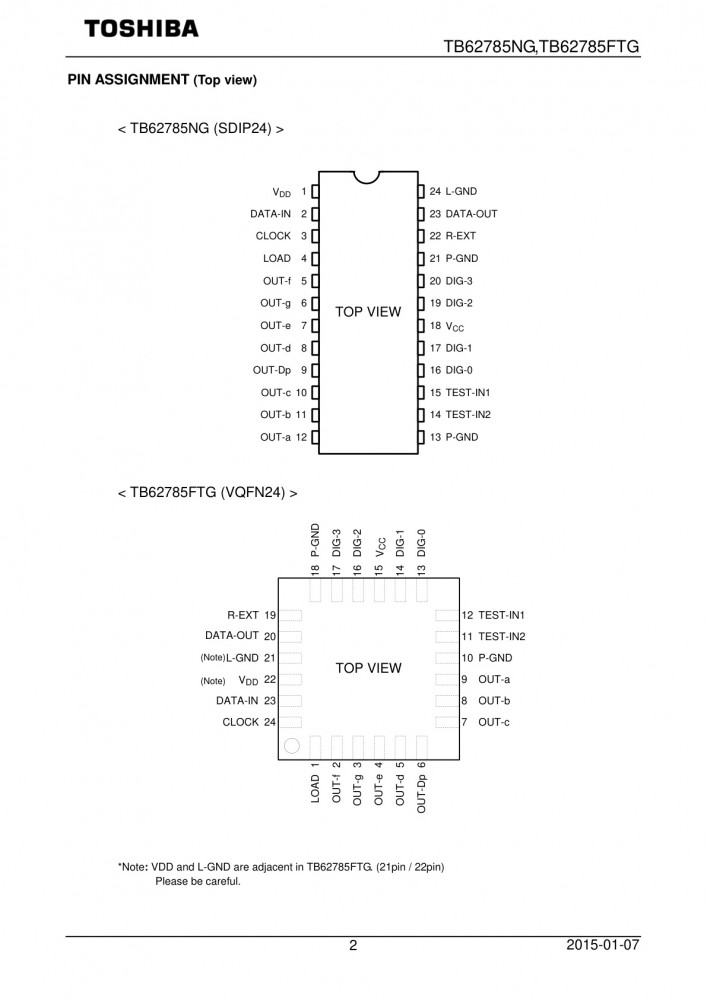 TB62785FTG datasheet page 2