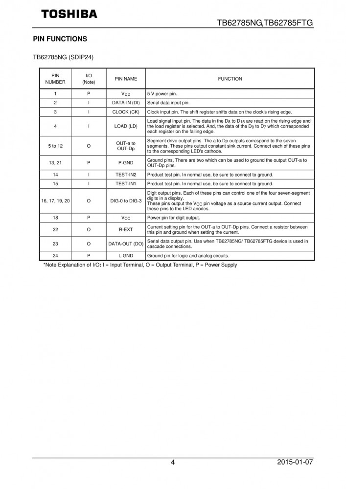 TB62785FTG datasheet page 4