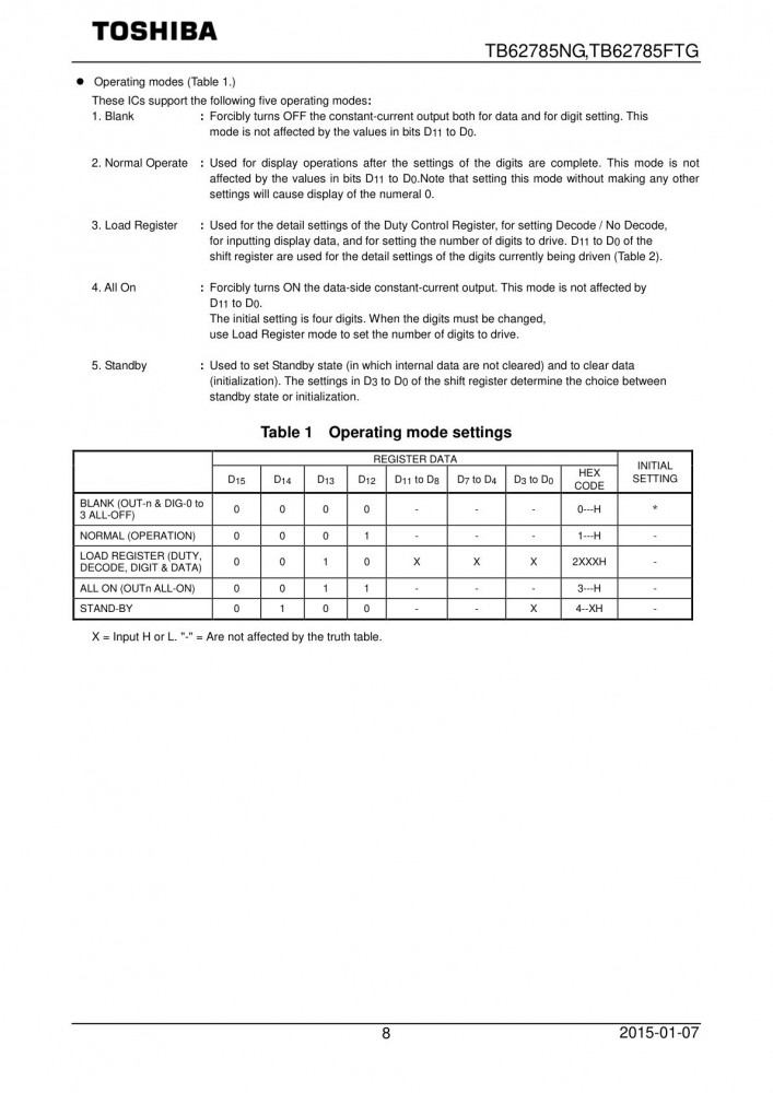 TB62785FTG datasheet page 8
