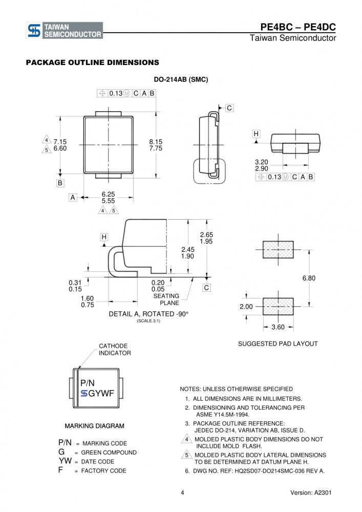 PE4DC datasheet page 4