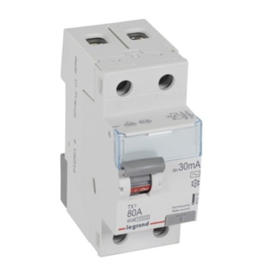 RCCB TX³ - 2P 230V~ 80A 30mA AC type - 2-pole residual current protection for personal safety - DIN rail mounting, IP20, 4kV uimp for sale