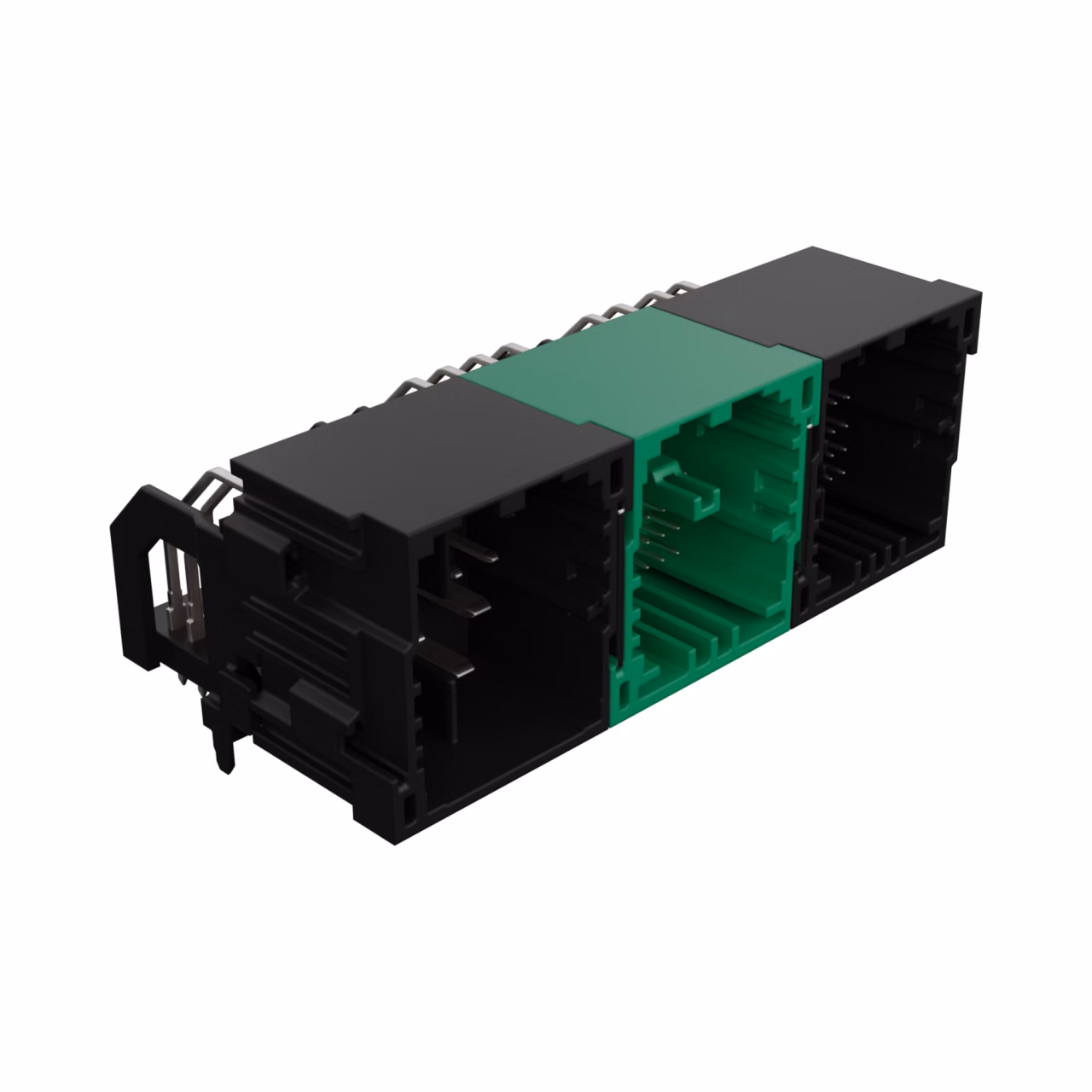 stAK50h 3 Bay Right-Angle Hybrid Header, 72 Circuits, Bay 1: 12 Circuits/Key 1/Black; Bay 2: 28 Circuits/Key 2/Green; Bay 3: 32 Circuits/Key 1/Black; Tube for sale