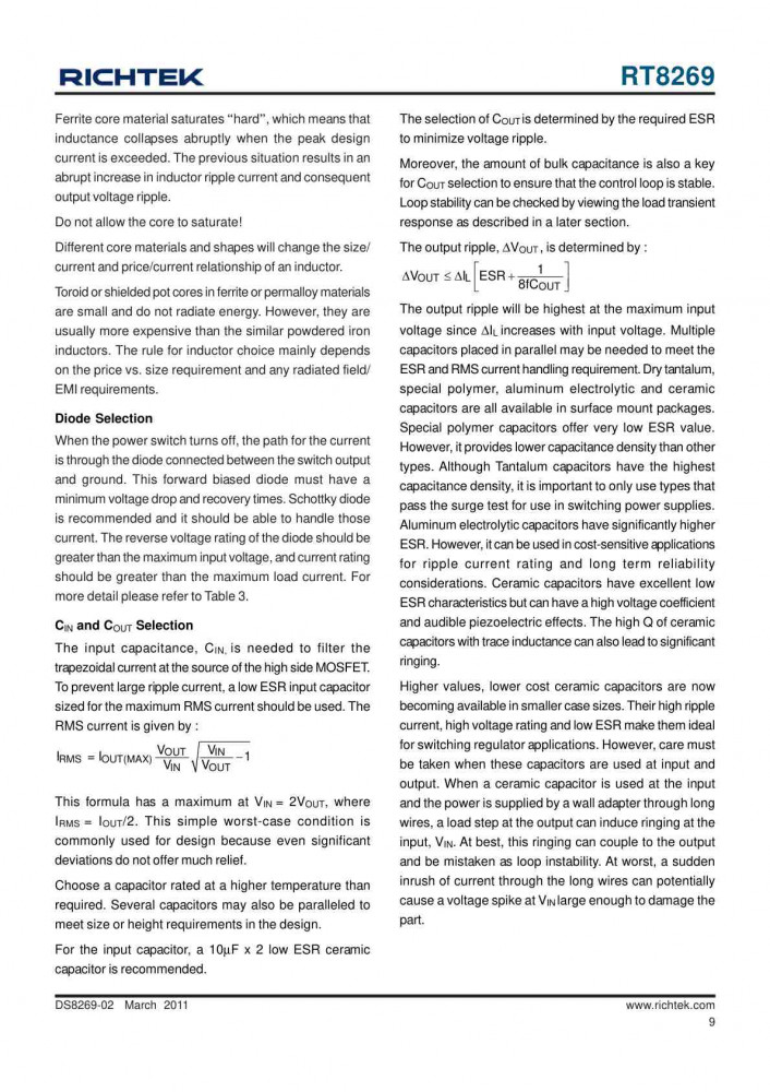 RT8269GSP datasheet page 9