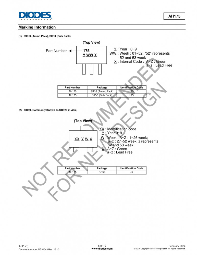 AH175 datasheet page 6