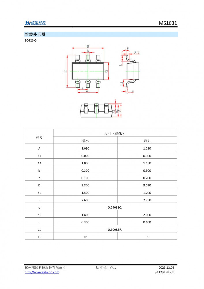 MS1631 datasheet page 9