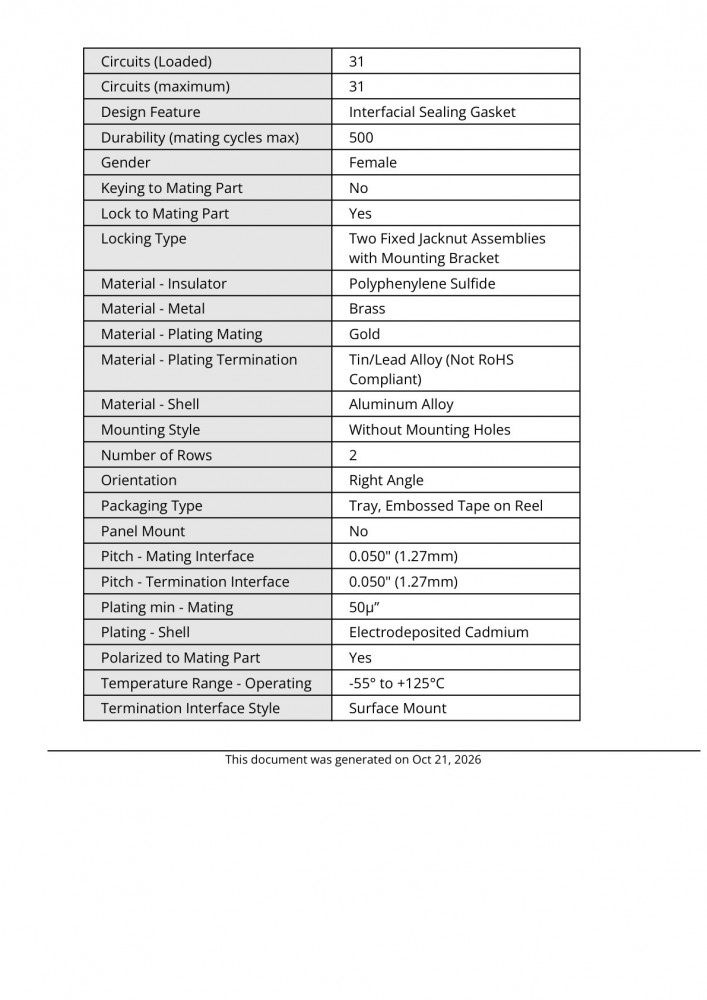 Technical document page 2 for MM-223-031-275-320S-900