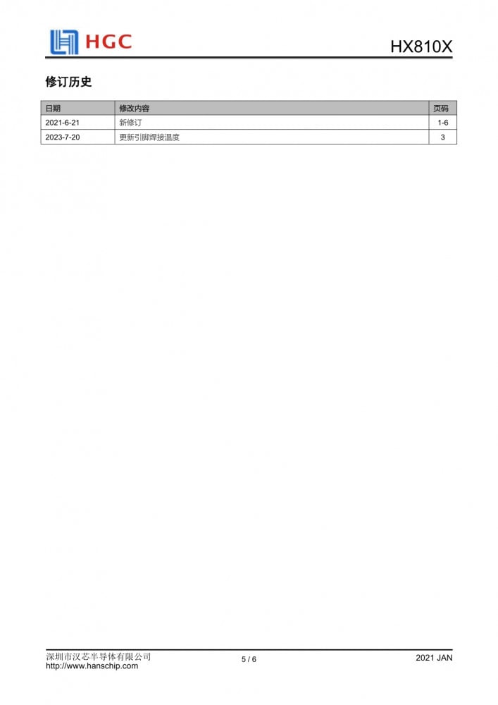 HX810M datasheet page 5