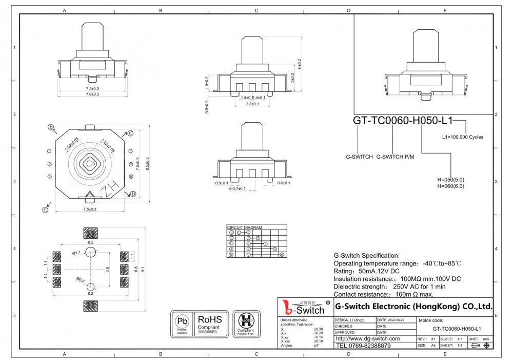 GT-TC0060-H050-L1 technical document preview