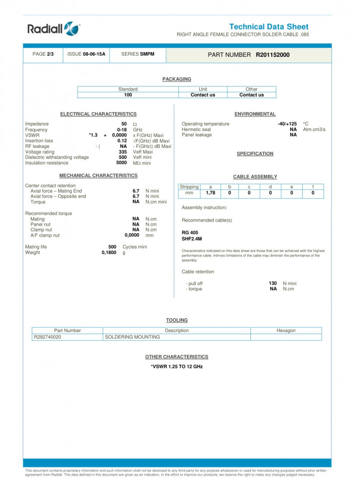 R201152000 specification page 2