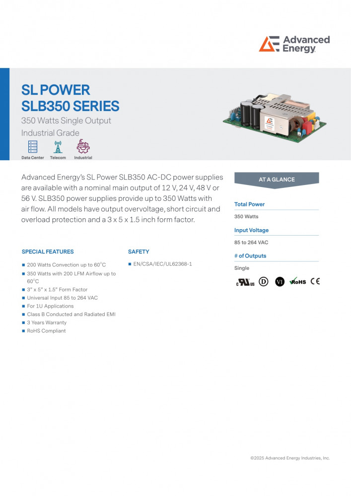 SLB350 series datasheet page 1